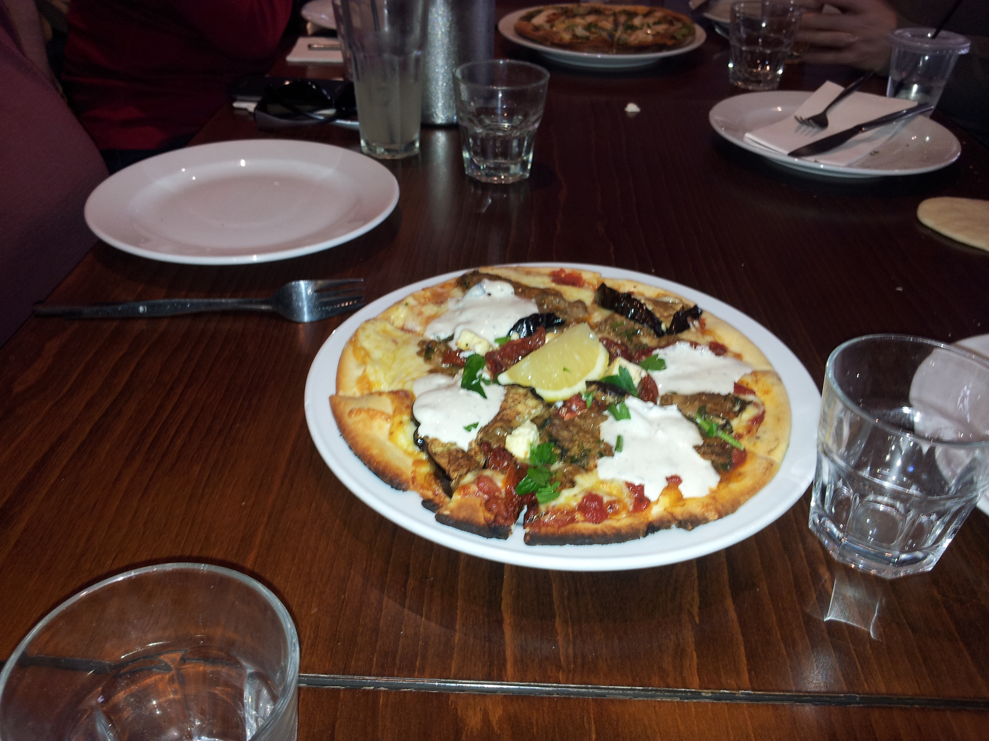 Our pizza lunch at GPK restaurant, Chatswood, Sydney - Trevor's Writing